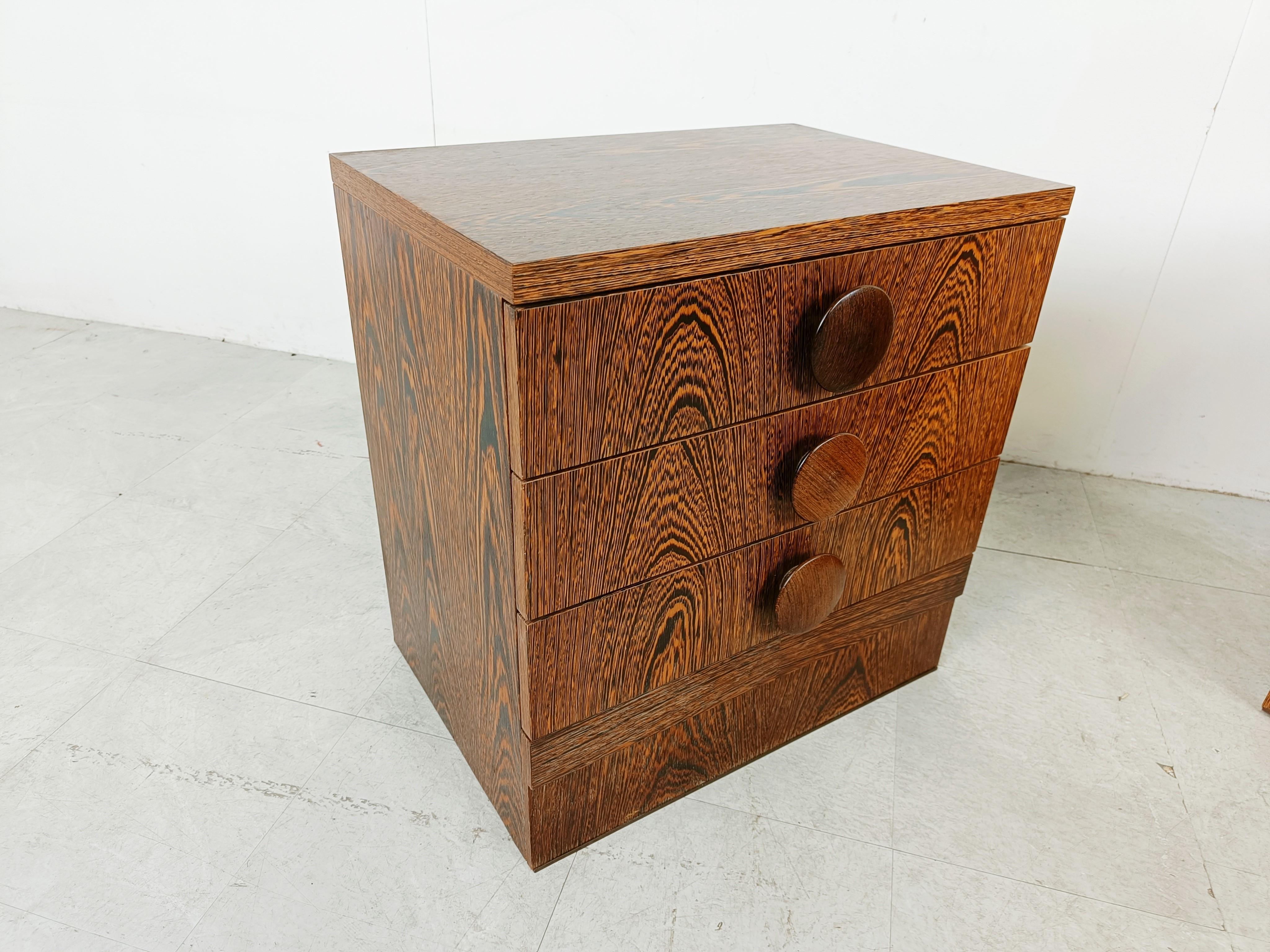 Vintage brutalist cabinet set, 1970s For Sale at 1stDibs