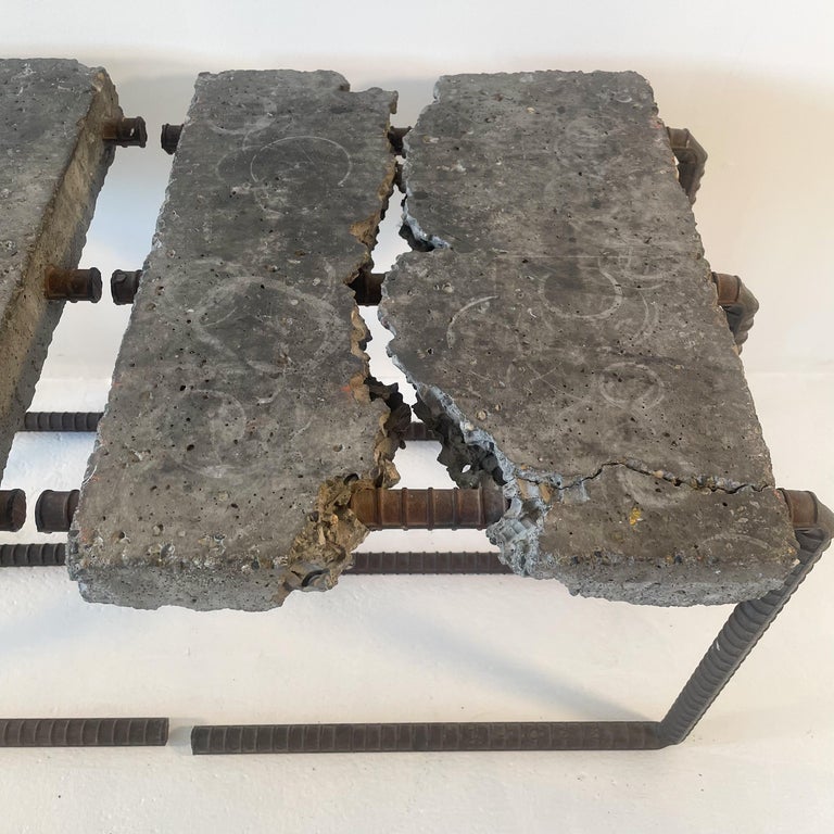 Vintage Brutalist Concrete and Rebar End Tables or Stools For Sale at ...