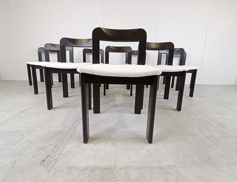 Vintage Brutalist Dining Chairs, Set of 10, 1970s For Sale at 1stDibs