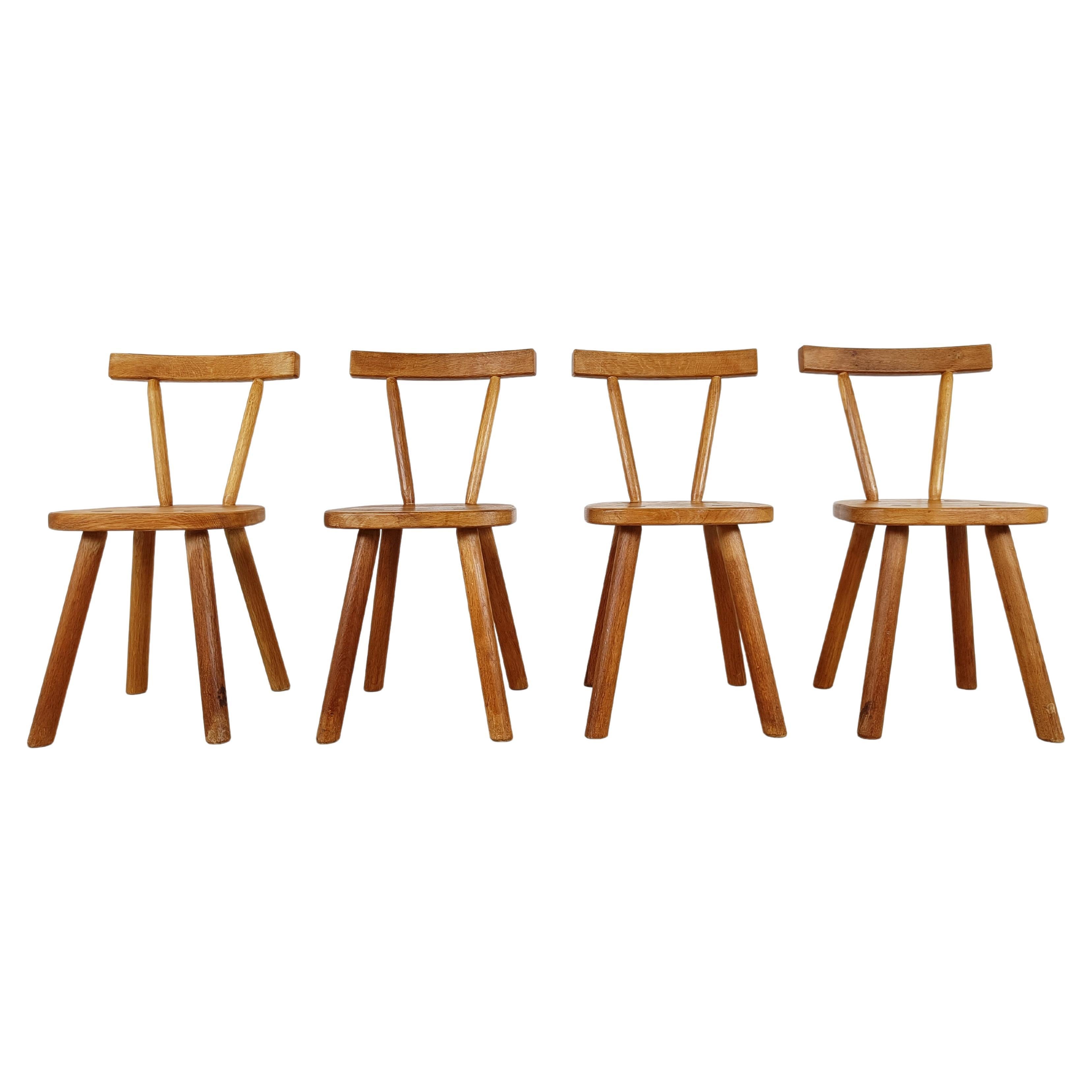 Set of 5 Brutalist dining chairs by Vamdrup Stolefabrik, 1960s at 1stDibs