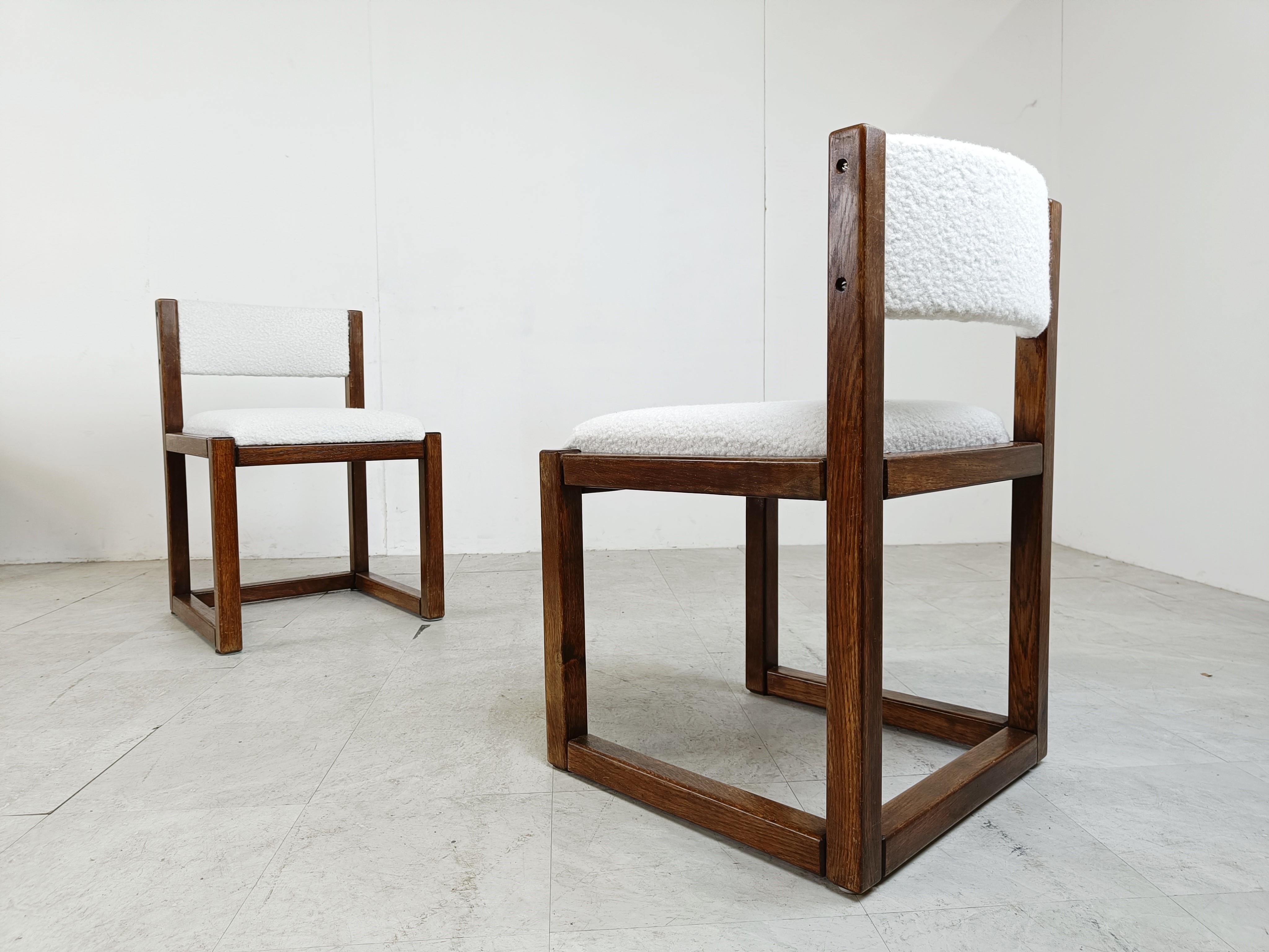 Vintage Brutalist Dining Chairs, Set of 6 - 1960s For Sale at 1stDibs
