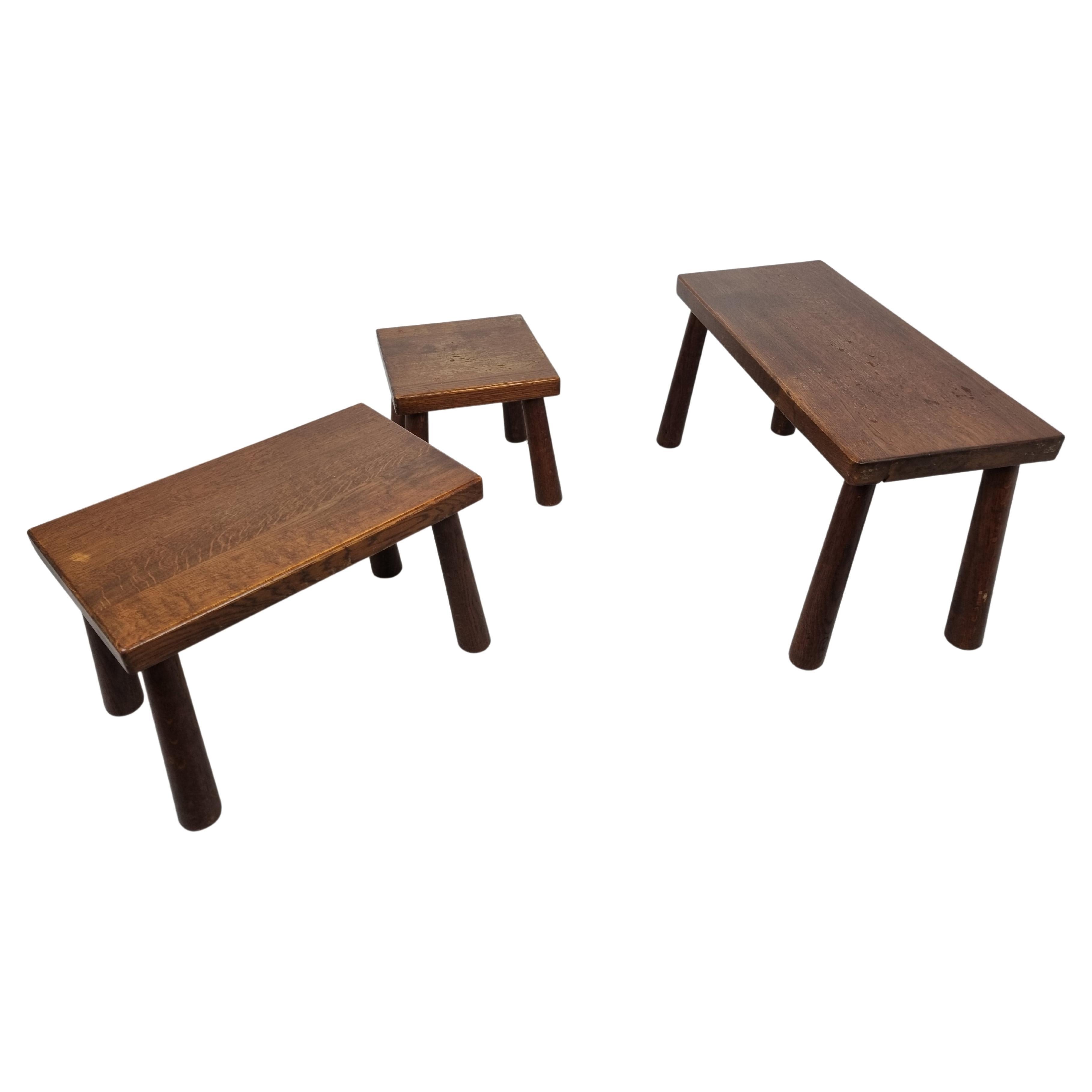 Vintage Brutalist Nesting Tables, 1960s For Sale at 1stDibs