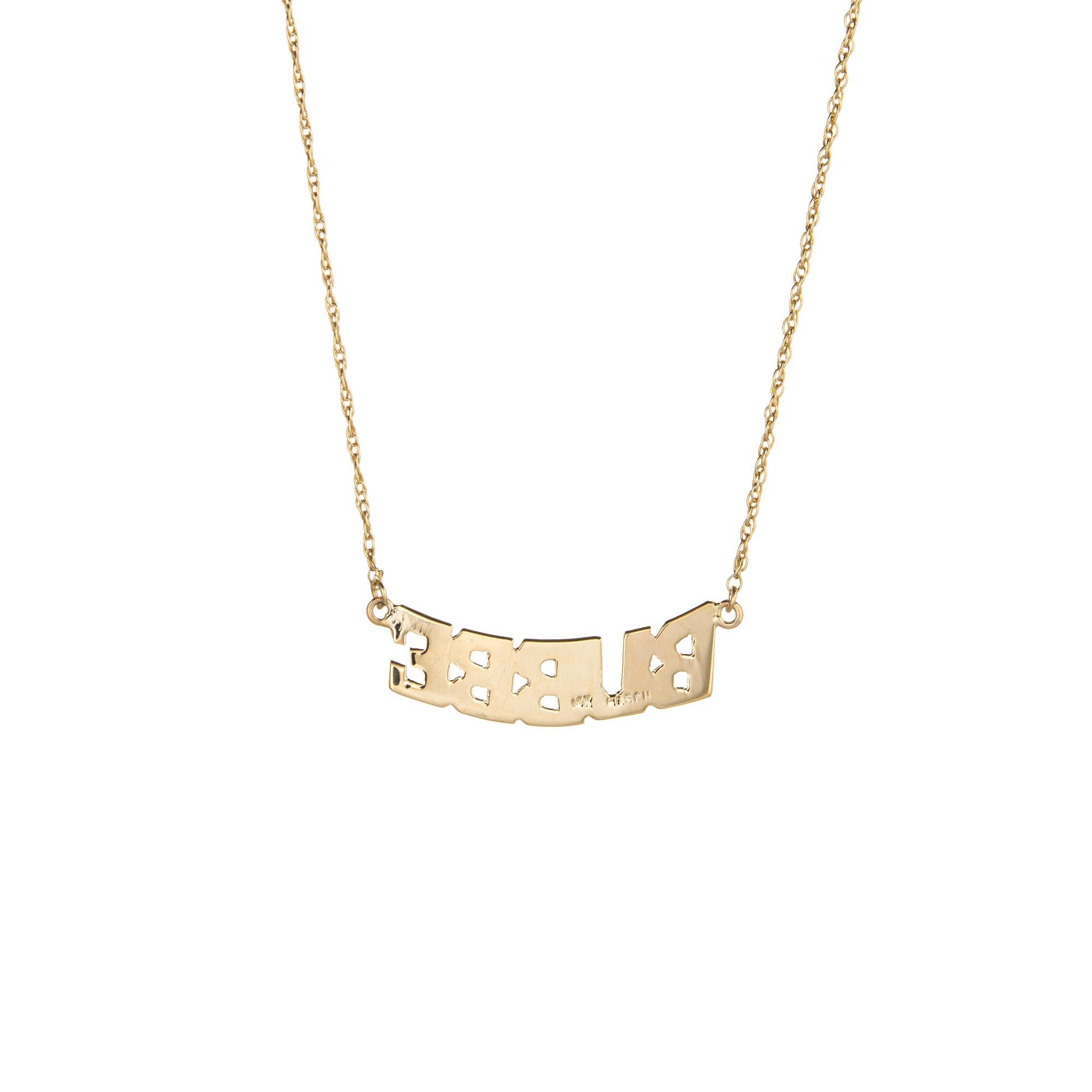 Vintage Bubbe Necklace 14 Karat Gold Grandmother Jewelry Jewish Name ...