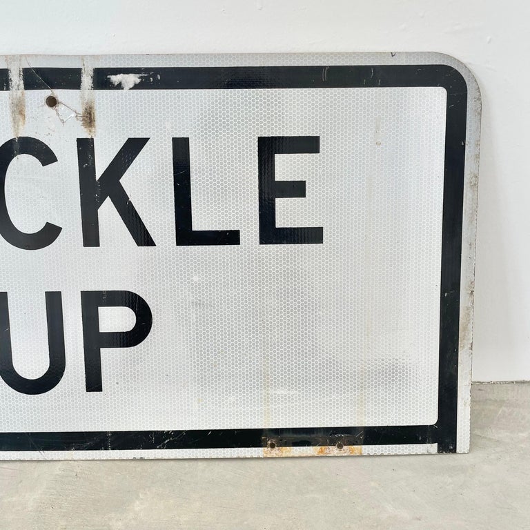 Vintage 'Buckle Up' Road Sign For Sale at 1stDibs | buckle up sign