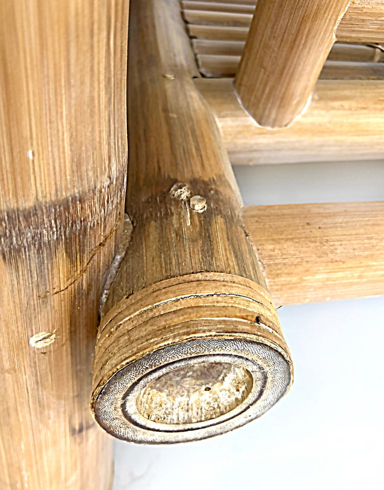 Antonio Budji Layug Style Vintage Coastal Bamboo Sofa For Sale at 1stDibs