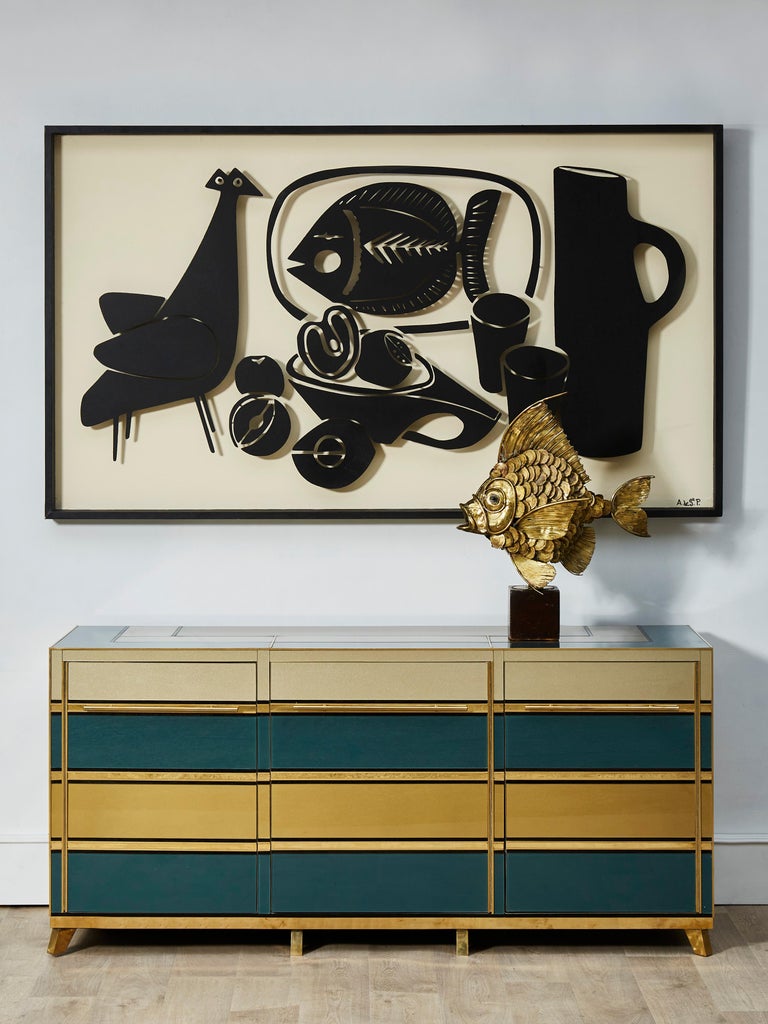 Vintage Buffet in Mirror at 1stDibs