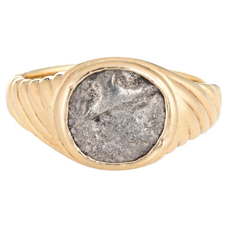 Vintage Bulgari Ancient Coin Ring Monete 18k Yellow Gold Jewelry ...