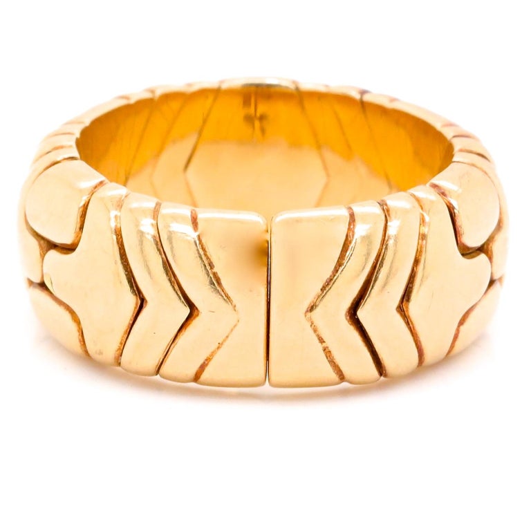 Vintage Bulgari Parentesi 18 Karat Yellow Gold Ring at 1stDibs ...