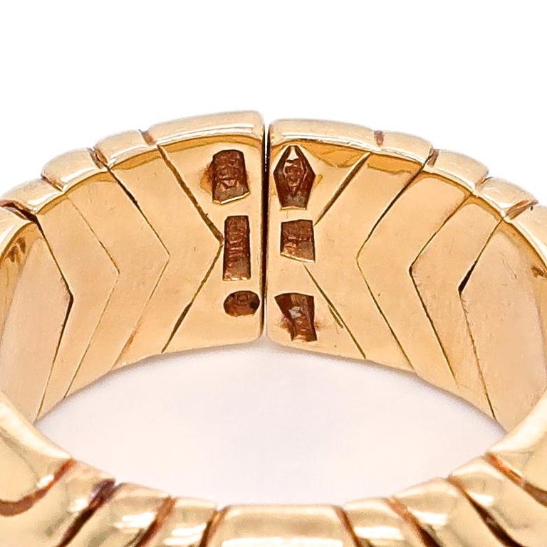 Vintage Bulgari Parentesi 18 Karat Yellow Gold Ring at 1stDibs ...