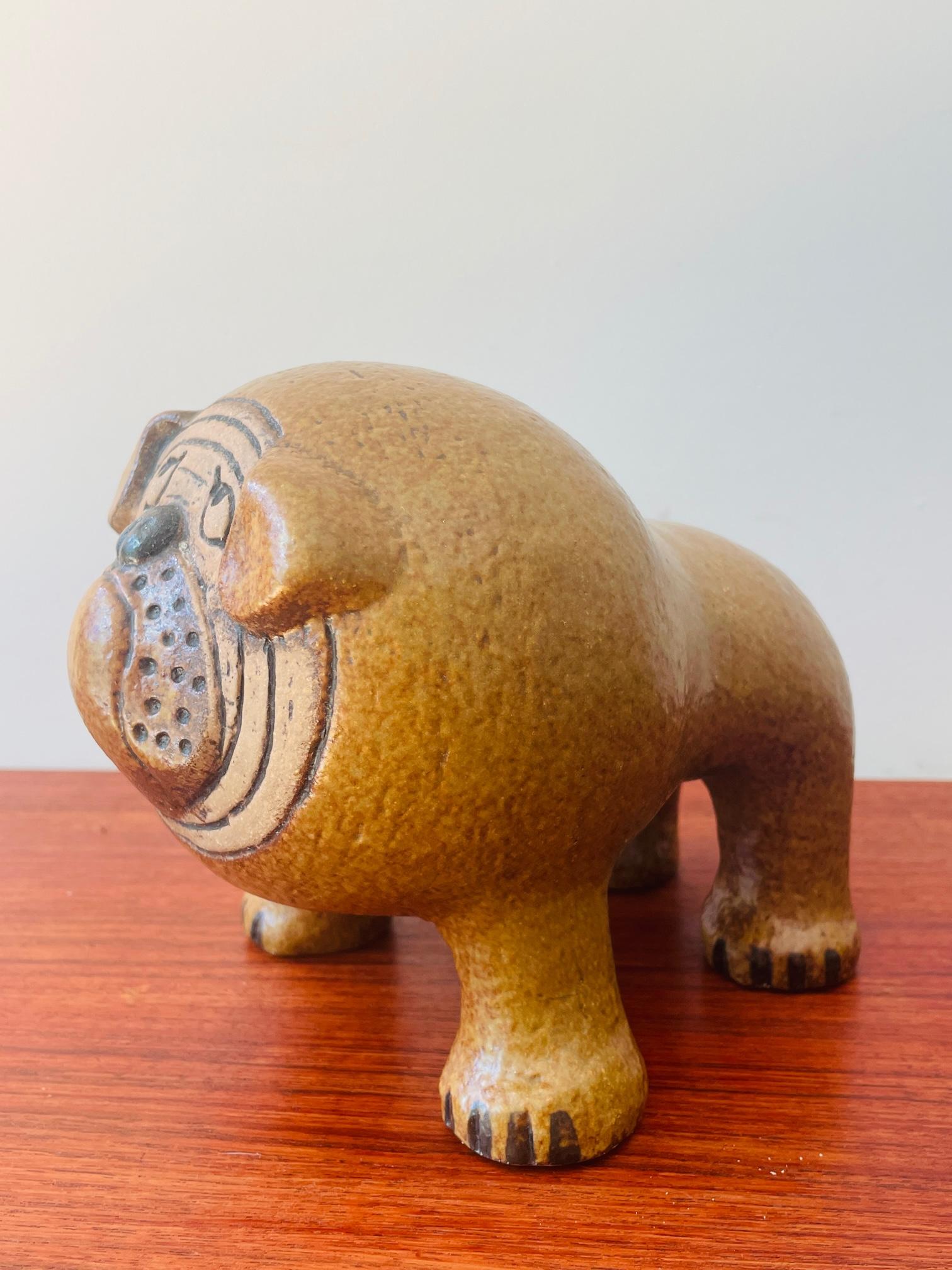 Vintage Bulldog figurine - Lisa Larson for Gustavberg. 1950's Ceramic ...