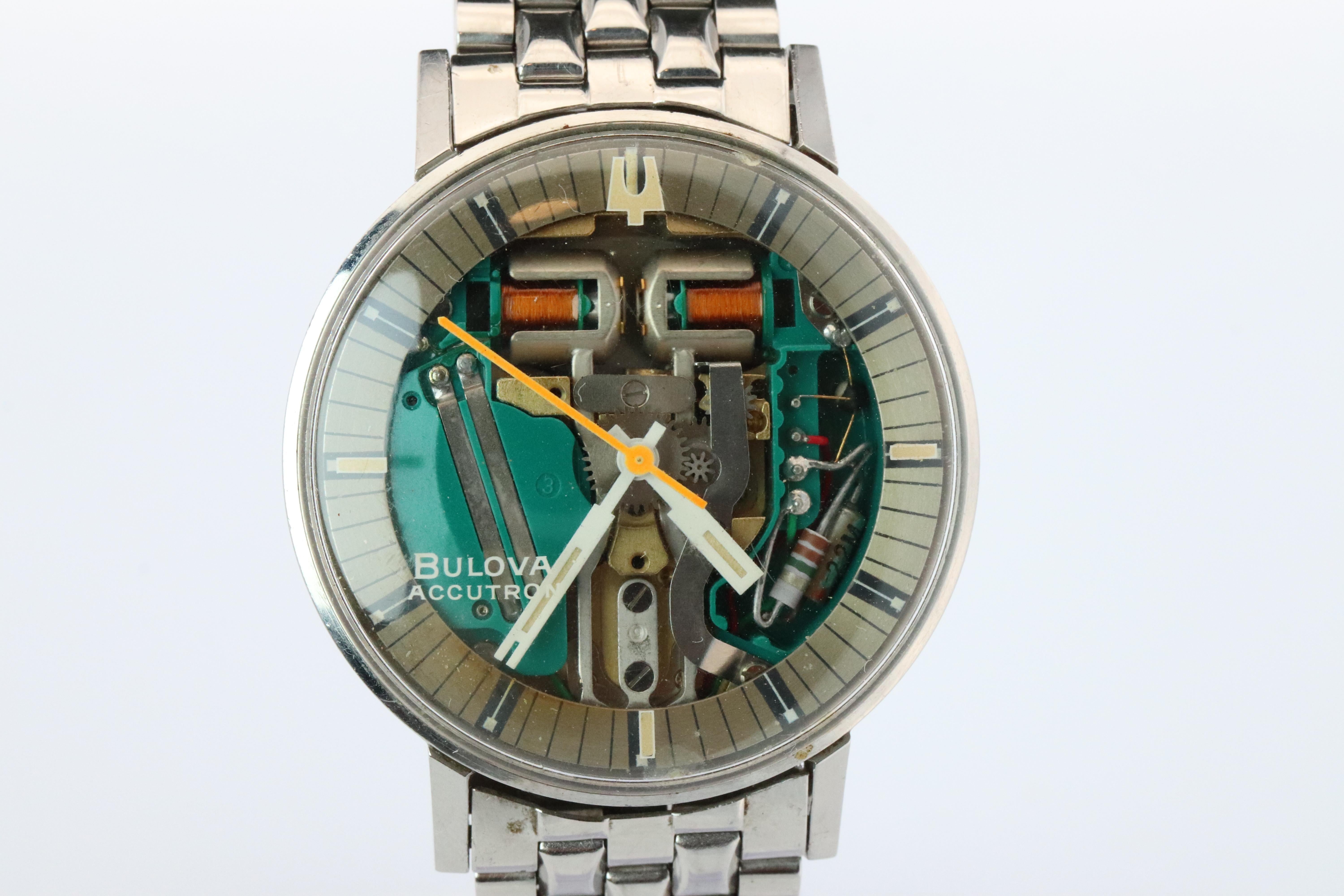 Vintage BULOVA Accutron watch. Spaceview Bulova Accutron Electric ...