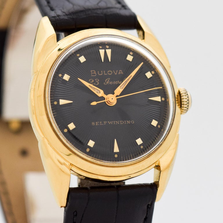 Vintage Bulova Automatic 10 Karat Gold Filled and Stainless Steel Watch ...