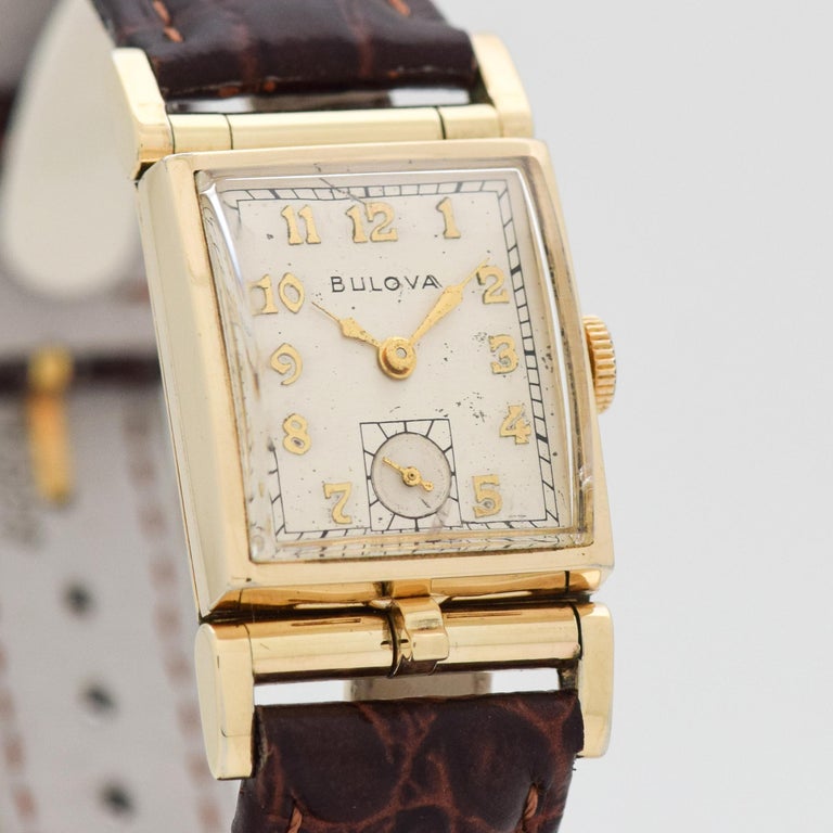 Vintage Bulova Rectangular-Shaped Watch, 1950 at 1stDibs | vintage ...