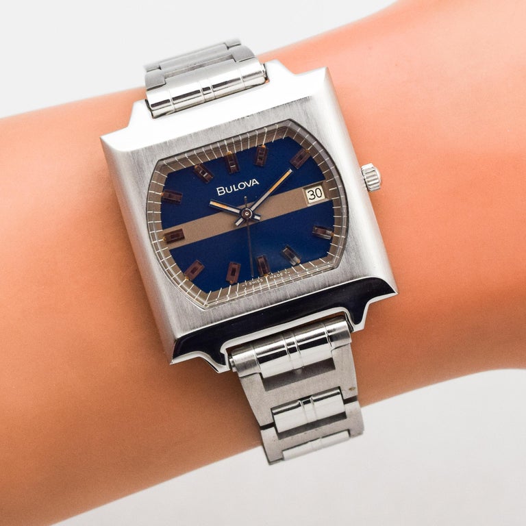 Vintage Bulova Reference T-3463 Square-Shaped Watch, 1973 For Sale at ...