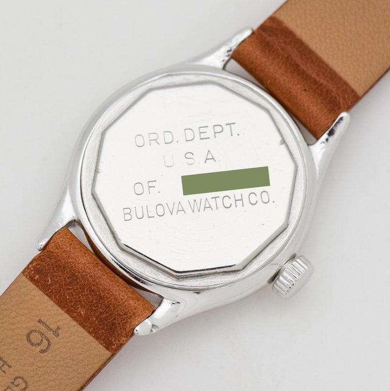 Vintage Bulova WWII-Era Military Chrome Watch, 1944 at 1stDibs