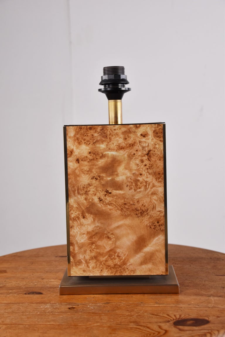 Vintage Burl Wood Table Lamp, 1970 For Sale at 1stDibs