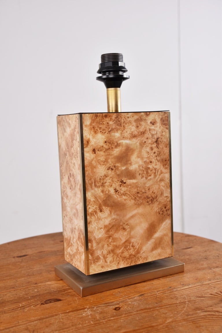 Vintage Burl Wood Table Lamp, 1970 For Sale at 1stDibs