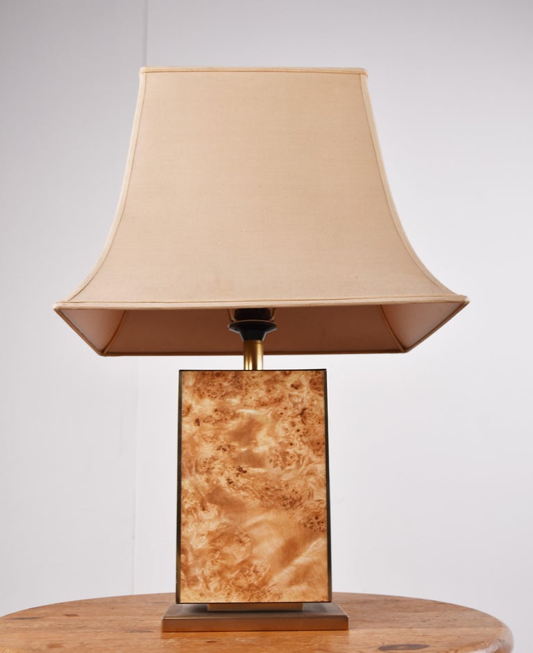 Vintage Burl Wood Table Lamp, 1970 For Sale at 1stDibs