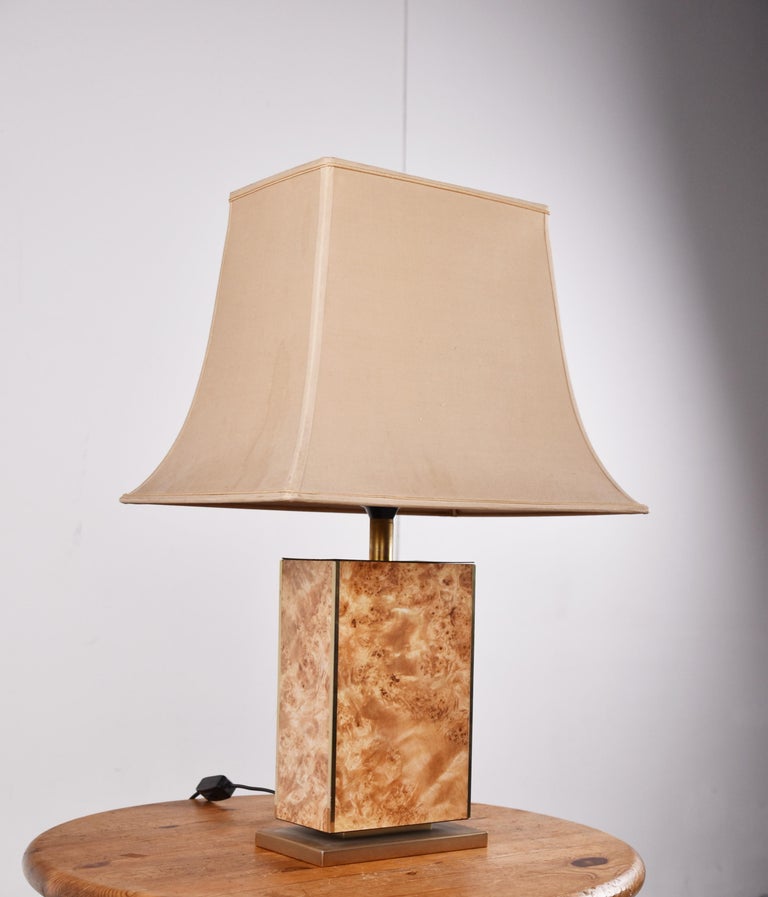 Vintage Burl Wood Table Lamp, 1970 For Sale at 1stDibs