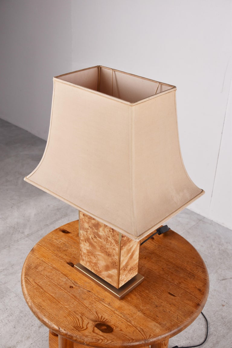 Vintage Burl Wood Table Lamp, 1970 For Sale at 1stDibs