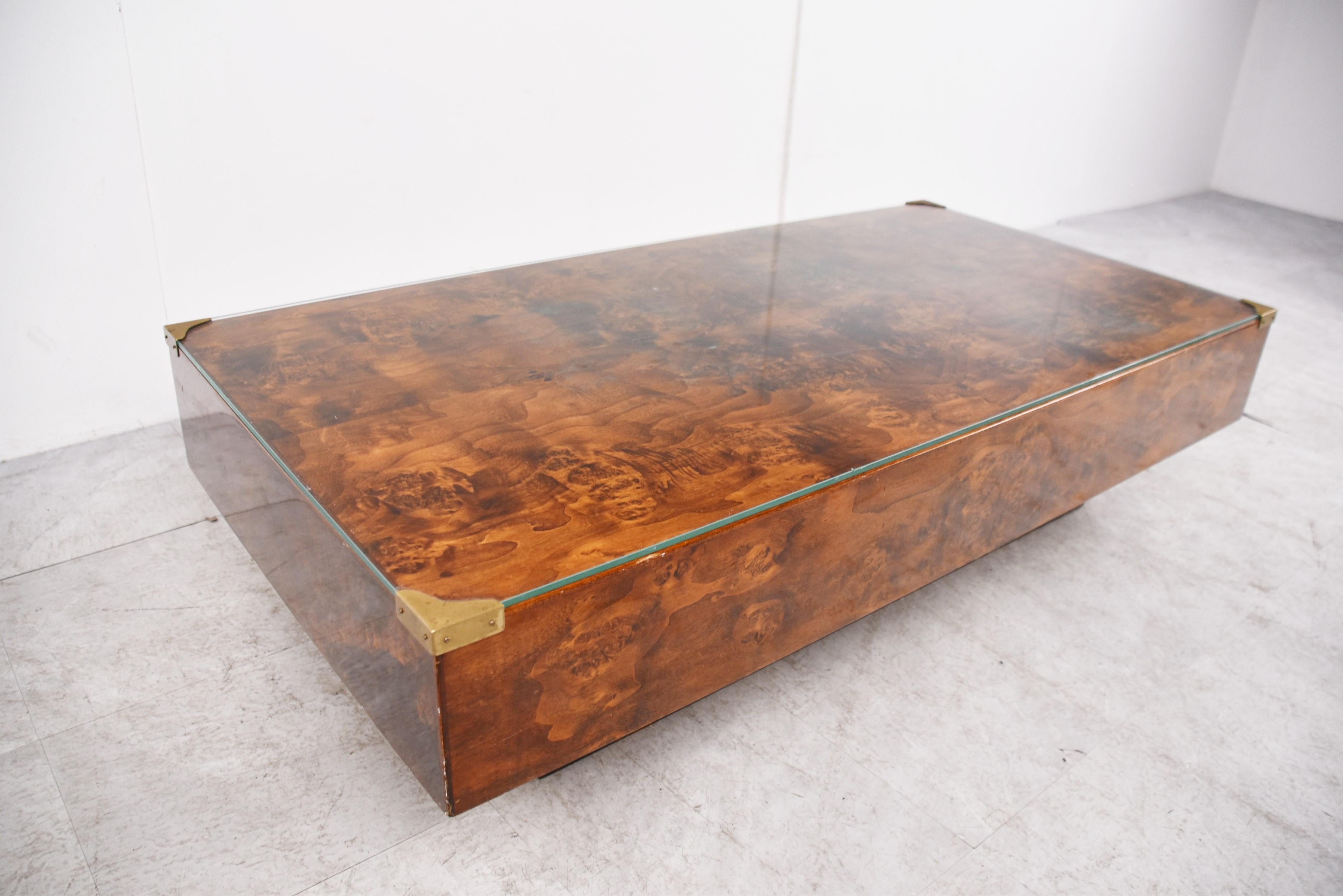 Vintage Burl Wooden Coffee Table, 1970s at 1stDibs