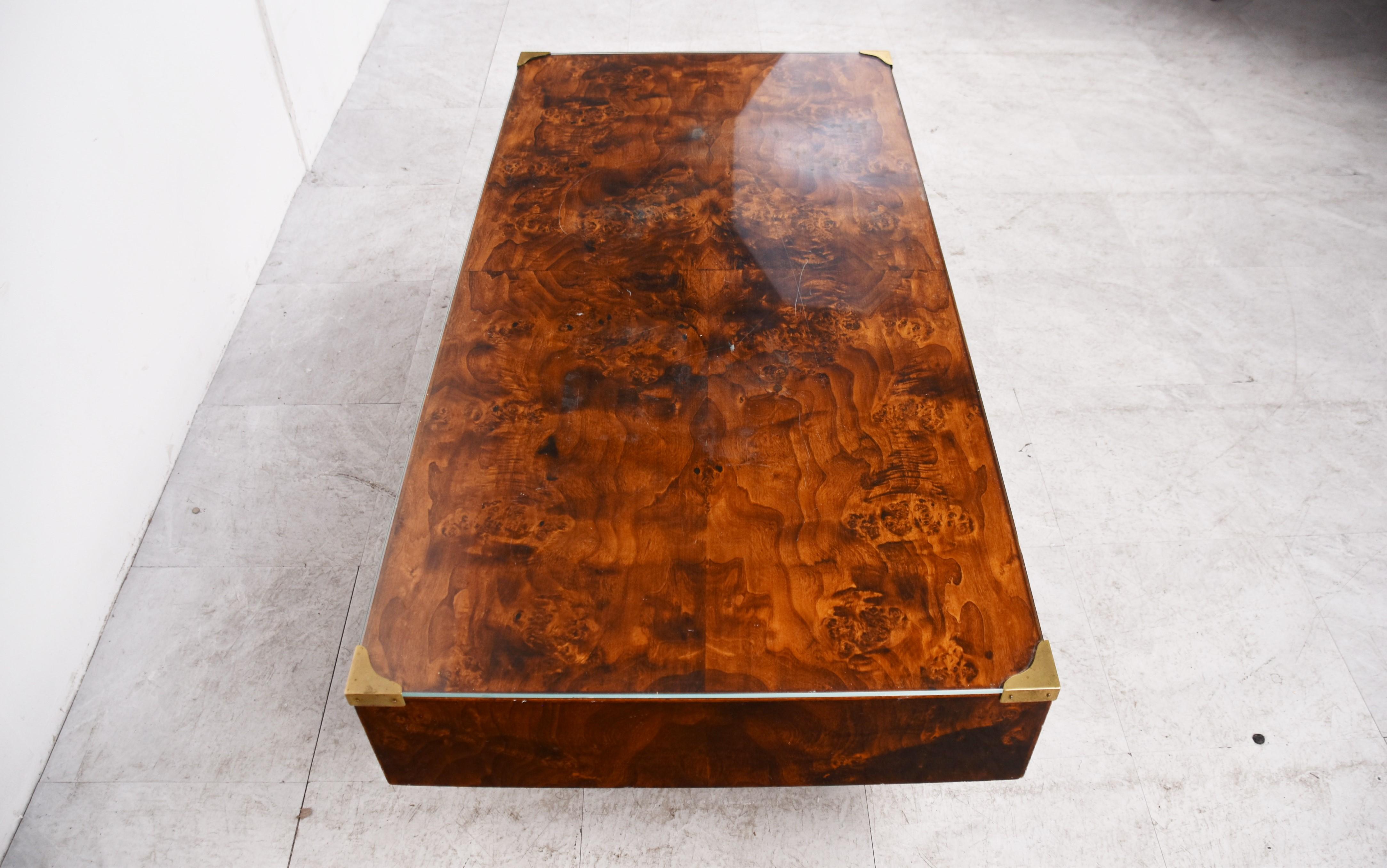 Vintage Burl Wooden Coffee Table, 1970s at 1stDibs