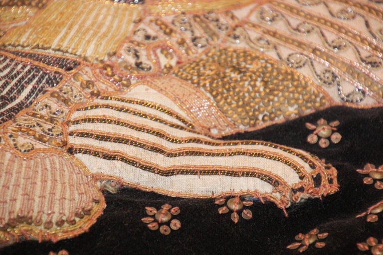 Vintage Burmese Kalaga Tapestry Pillow Cover Warrior and Horses, 1950s ...