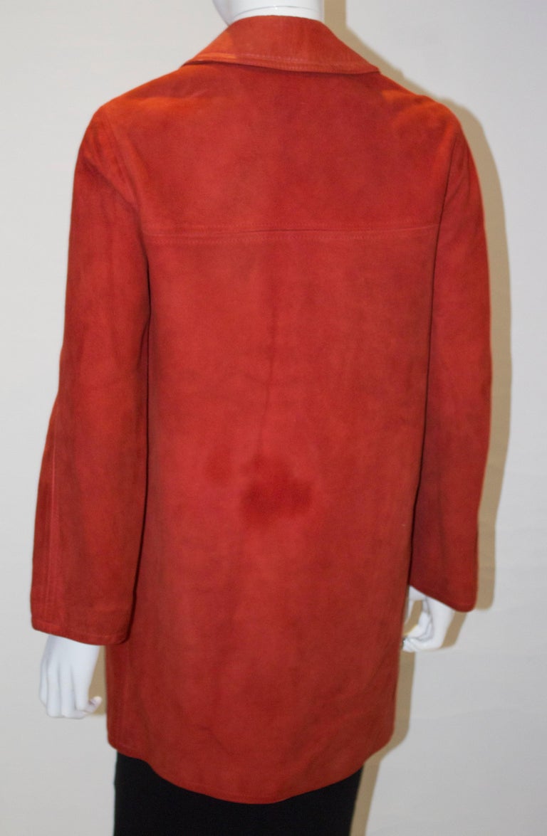 Vintage Burnt Orange Suede Jacket at 1stDibs | orange suede coat