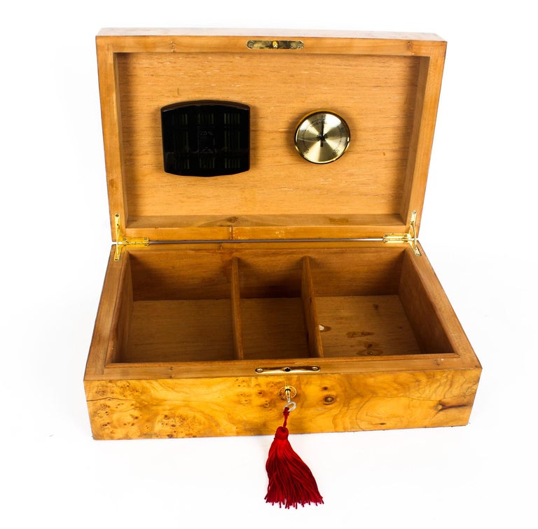Vintage Burr Elm Cigar Humidor, Mid-20th Century at 1stDibs | vintage ...