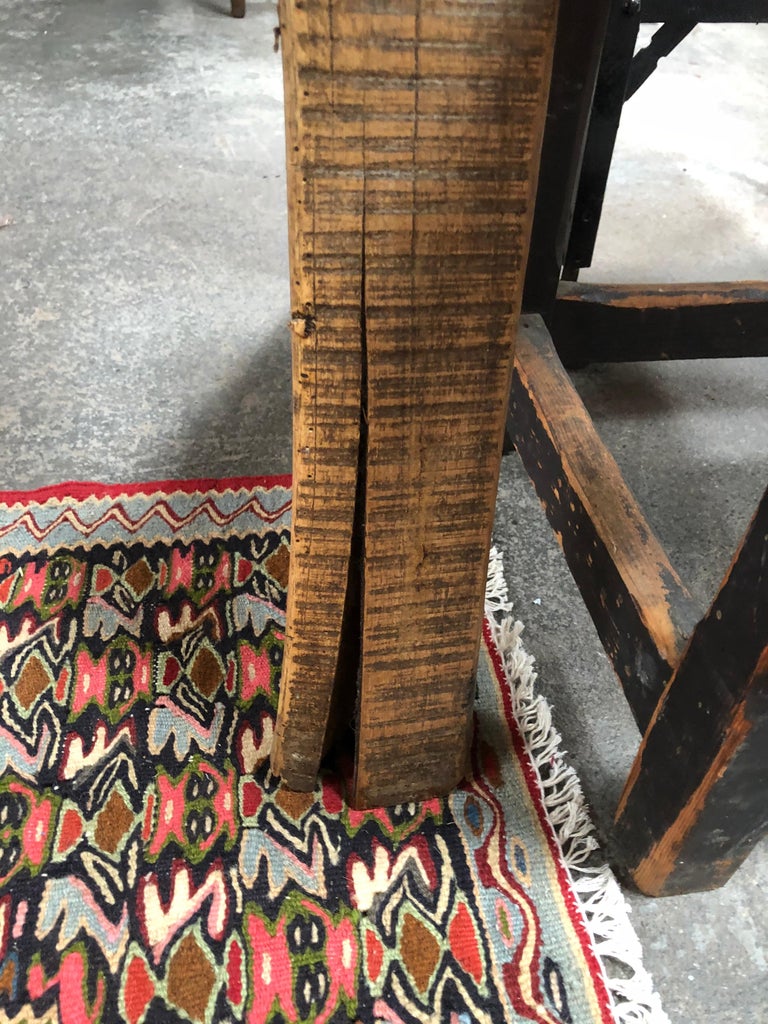 Vintage Butcher Block Console Table at 1stDibs