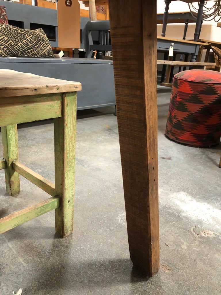 Vintage Butcher Block Console Table at 1stDibs