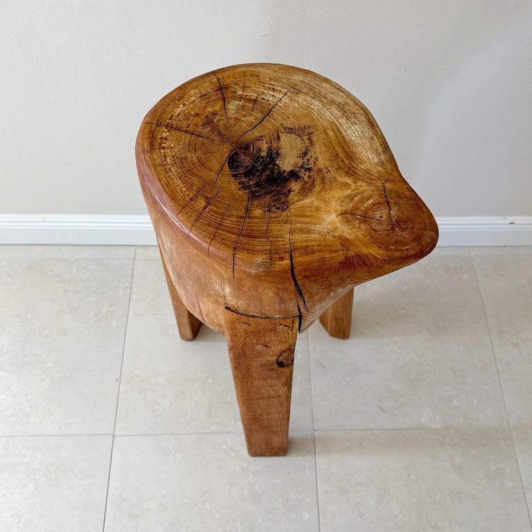 Vintage Butcher Block Pedestal Table For Sale at 1stDibs