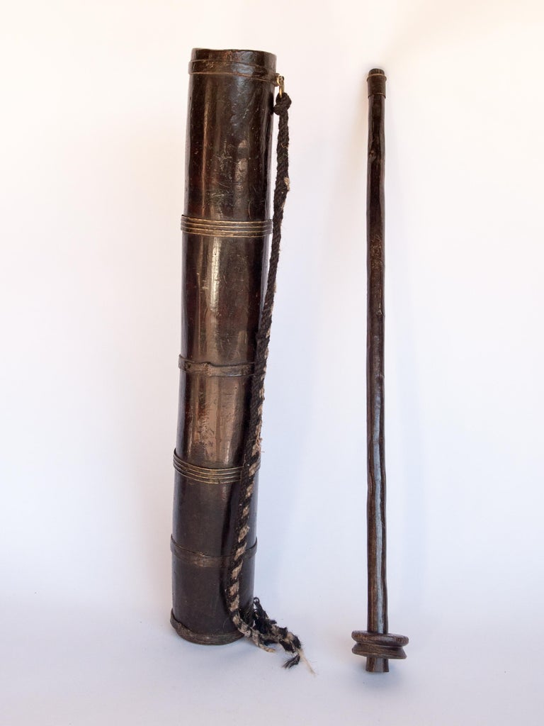 Vintage Butter Tea Pot and Churning Rod, Bhote People of Nepal, Mid ...