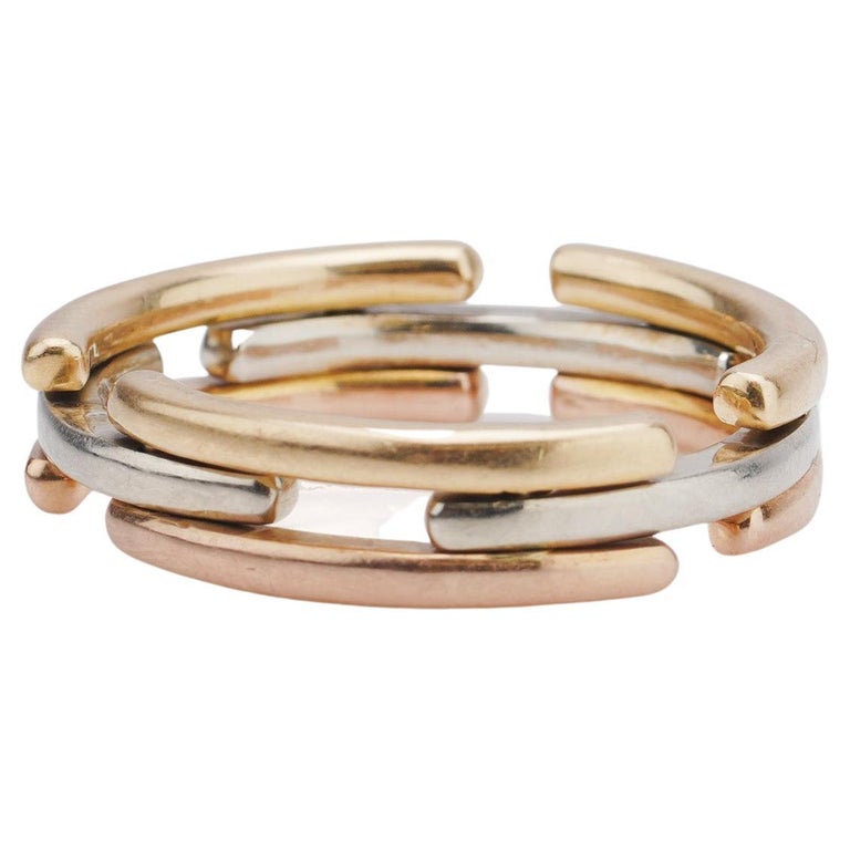 Vintage Bvlgari 18kt. Yellow, Pink, and White Gold Collapsible Unisex ...