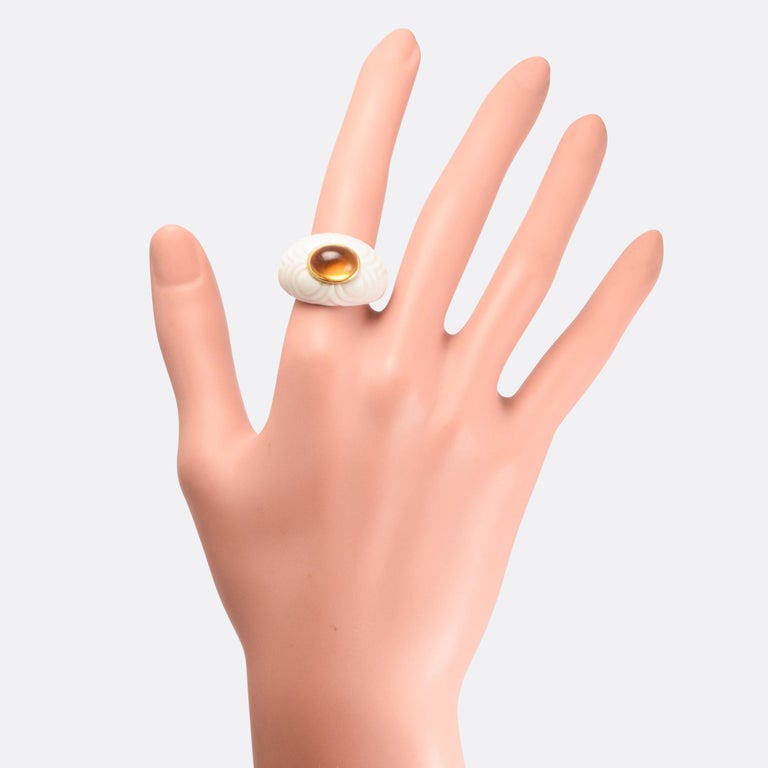 Vintage Bvlgari Citrine Chandra Ring at 1stDibs