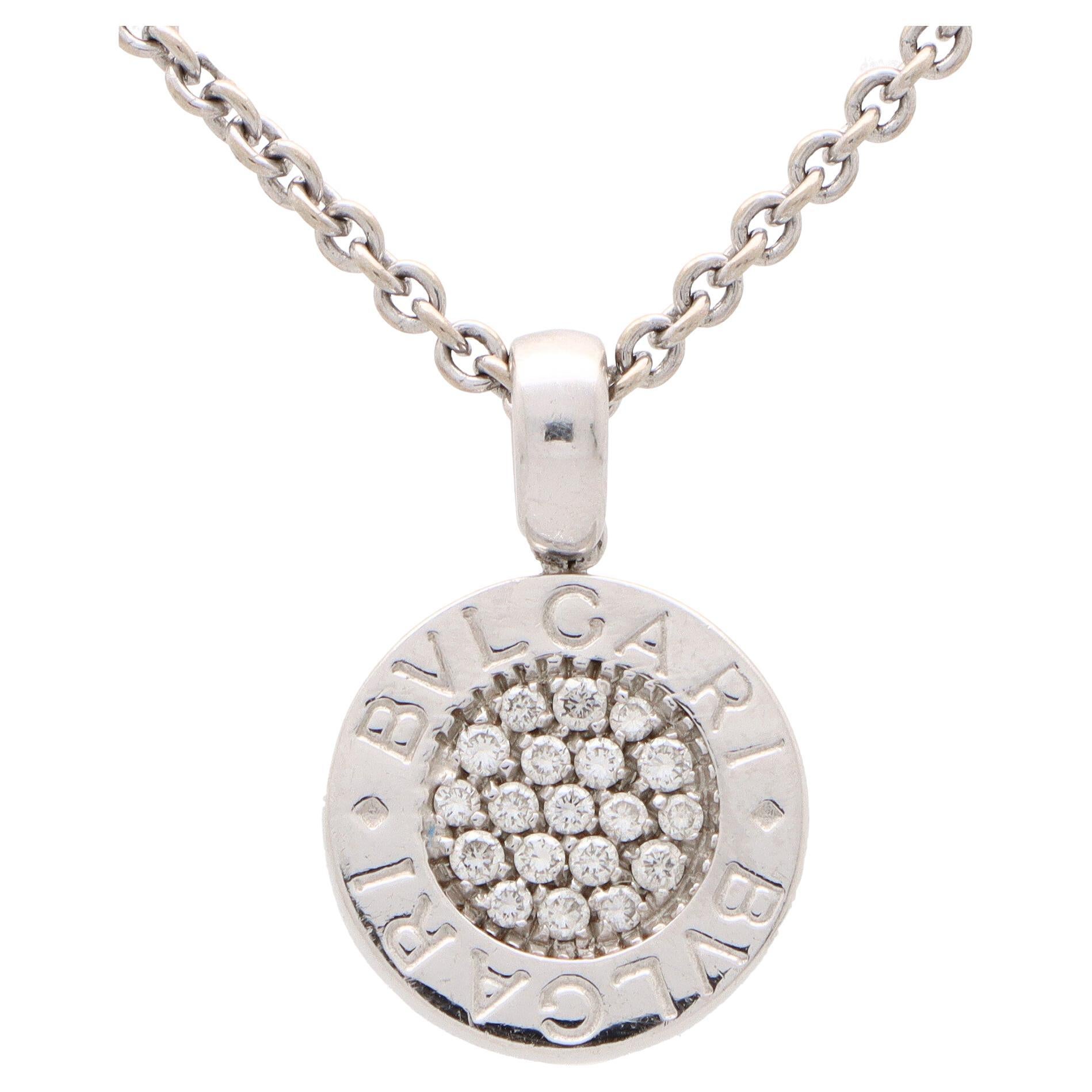 18 Karat Gold Bvlgari "Medusa" Diamond Cross Pendant at 1stDibs ...