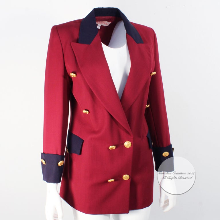 Vintage Byblos Jacket Military Style Blazer Size 42 Made in Italy 1980s ...
