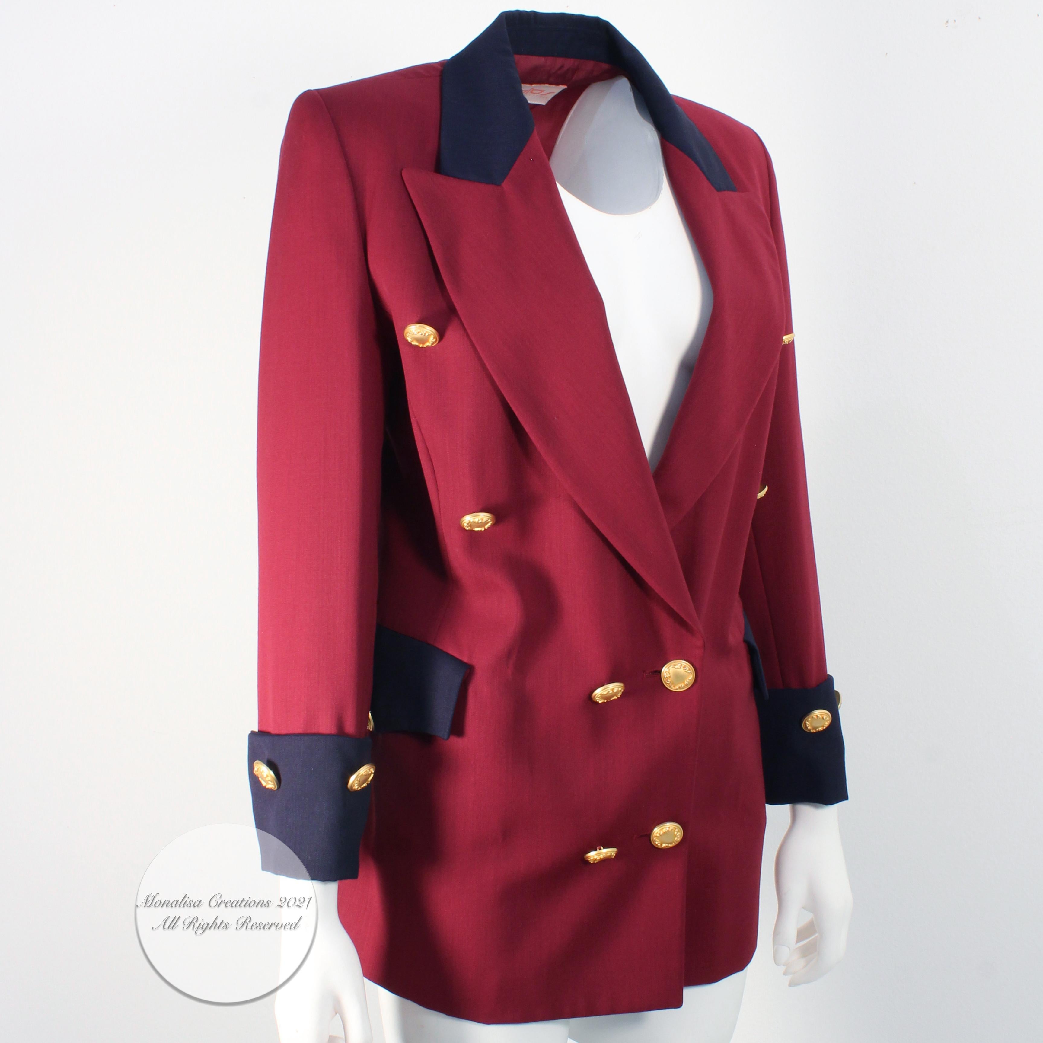 Vintage Byblos Jacket Military Style Blazer Size 42 Made in Italy 1980s ...