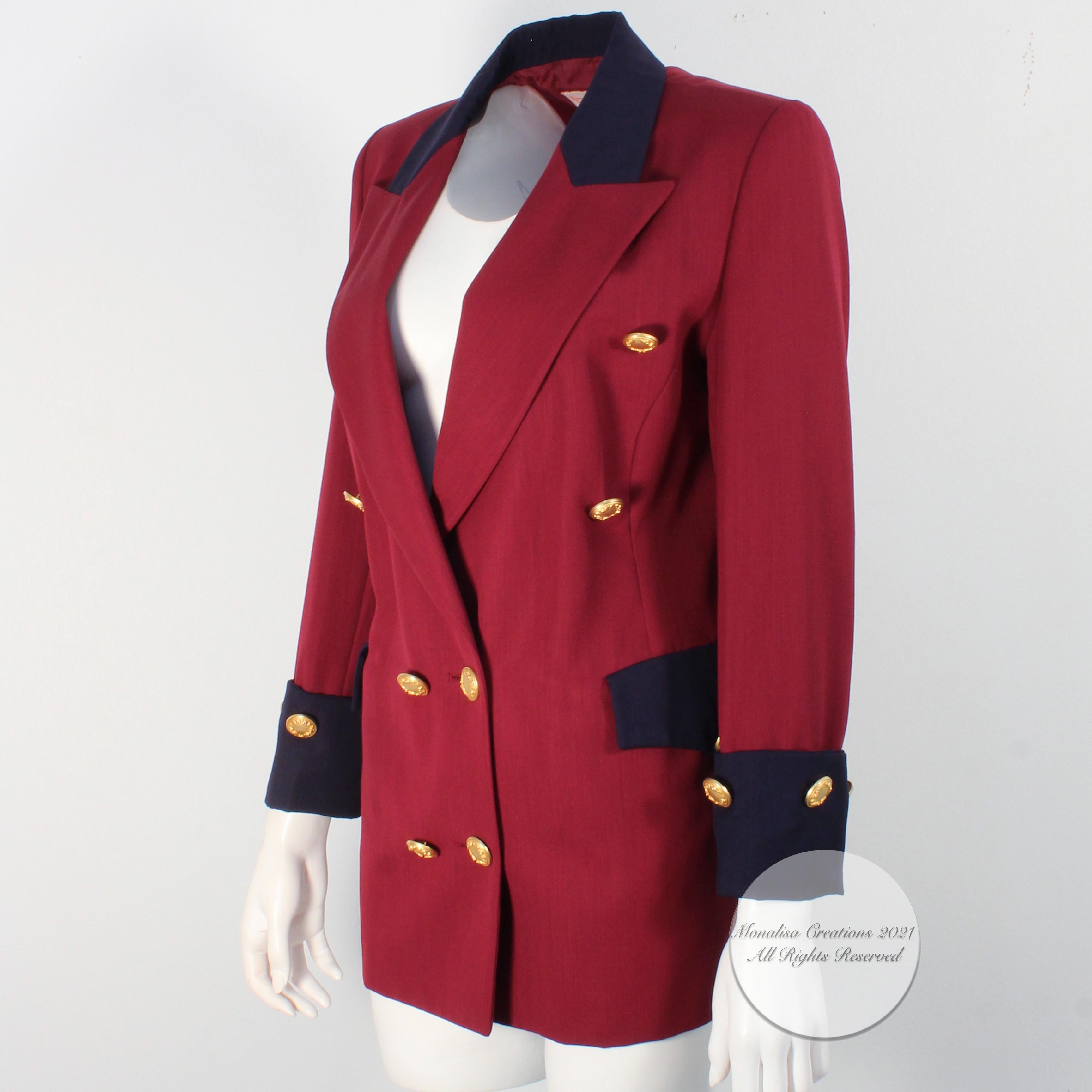 Vintage Byblos Jacket Military Style Blazer Size 42 Made in Italy 1980s ...