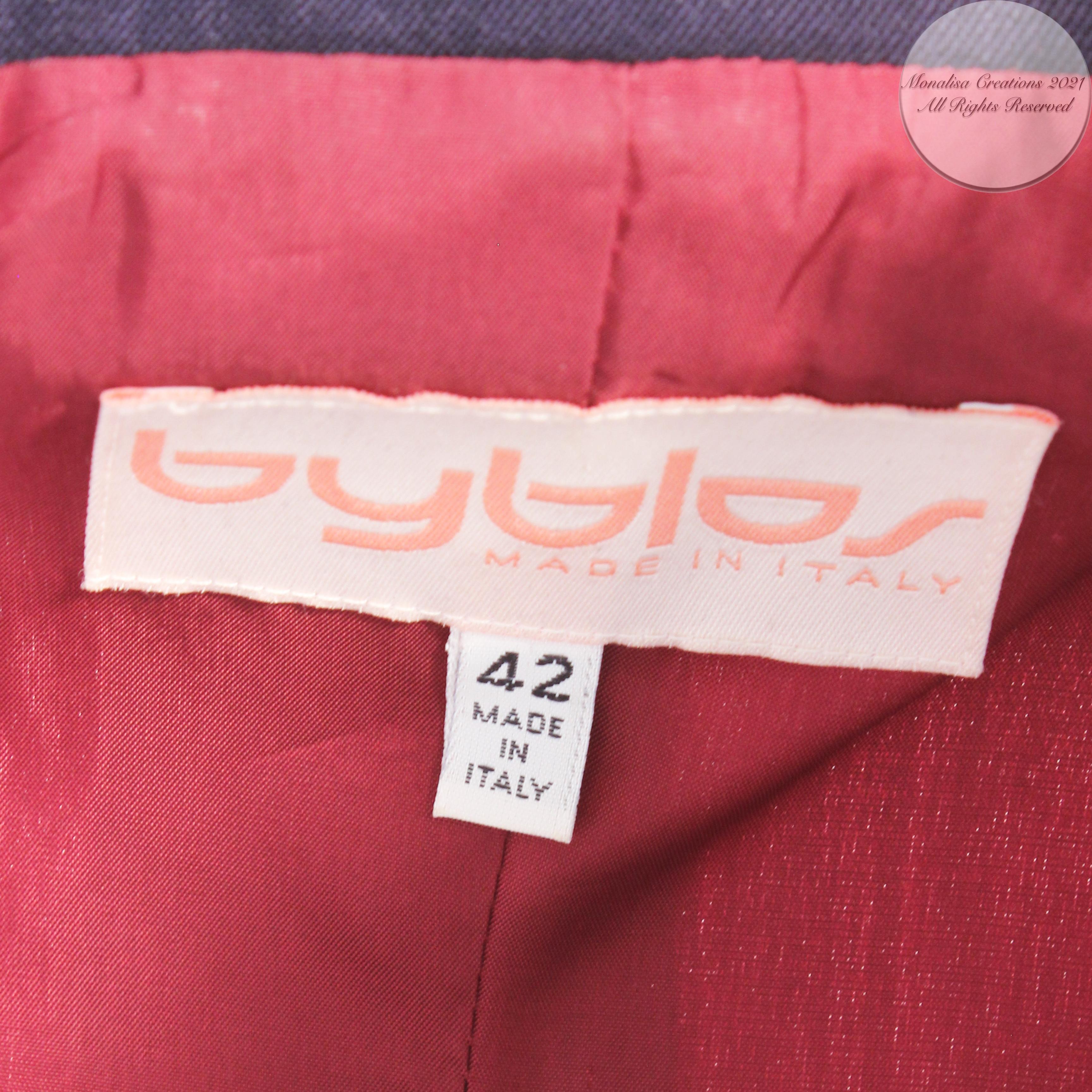 Vintage Byblos Jacket Military Style Blazer Size 42 Made in Italy 1980s ...