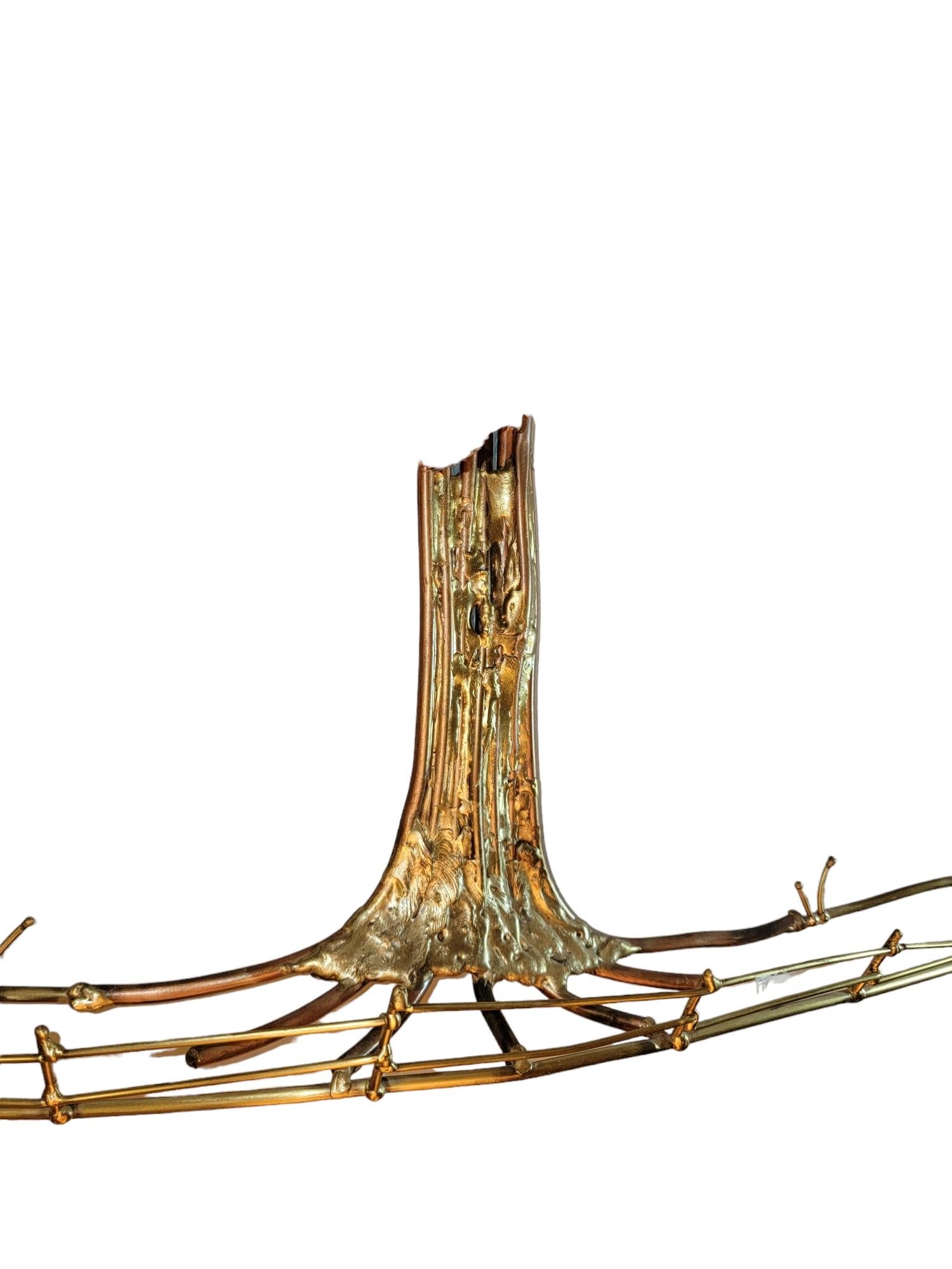 Vintage C . Hess Copper and Bronze Tree Sculpture at 1stDibs