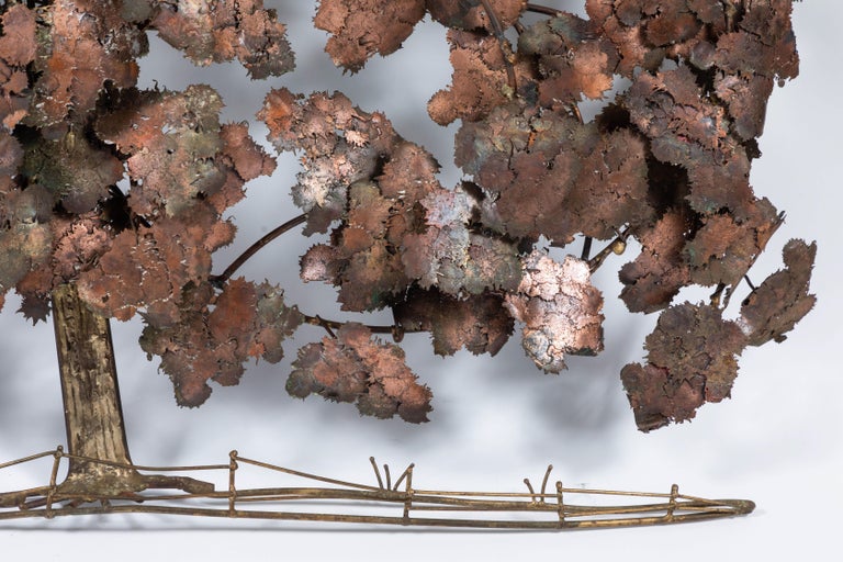 Vintage C. Hess Copper and Bronze Tree Sculpture at 1stDibs