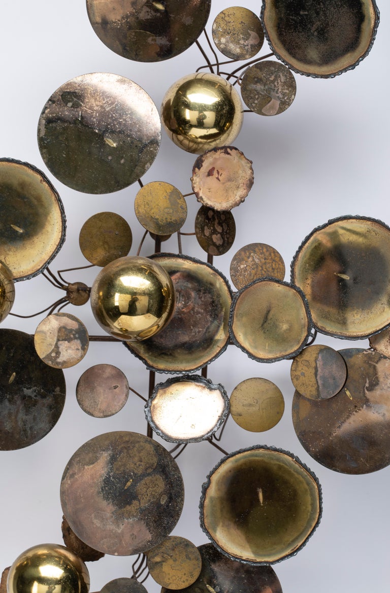 Vintage C. Jere signed 1971 Brass "Raindrops" Wall Sculpture for ...