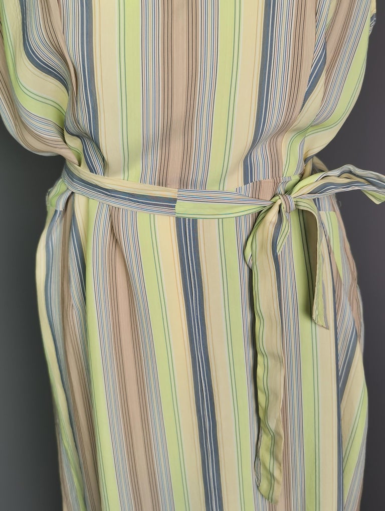 Vintage c1930s striped rayon day dress For Sale at 1stDibs