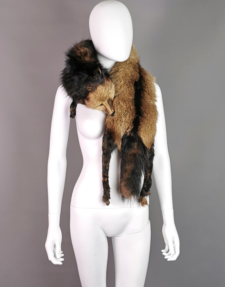 Vintage c1940s marten fur stole, Tippet For Sale at 1stDibs