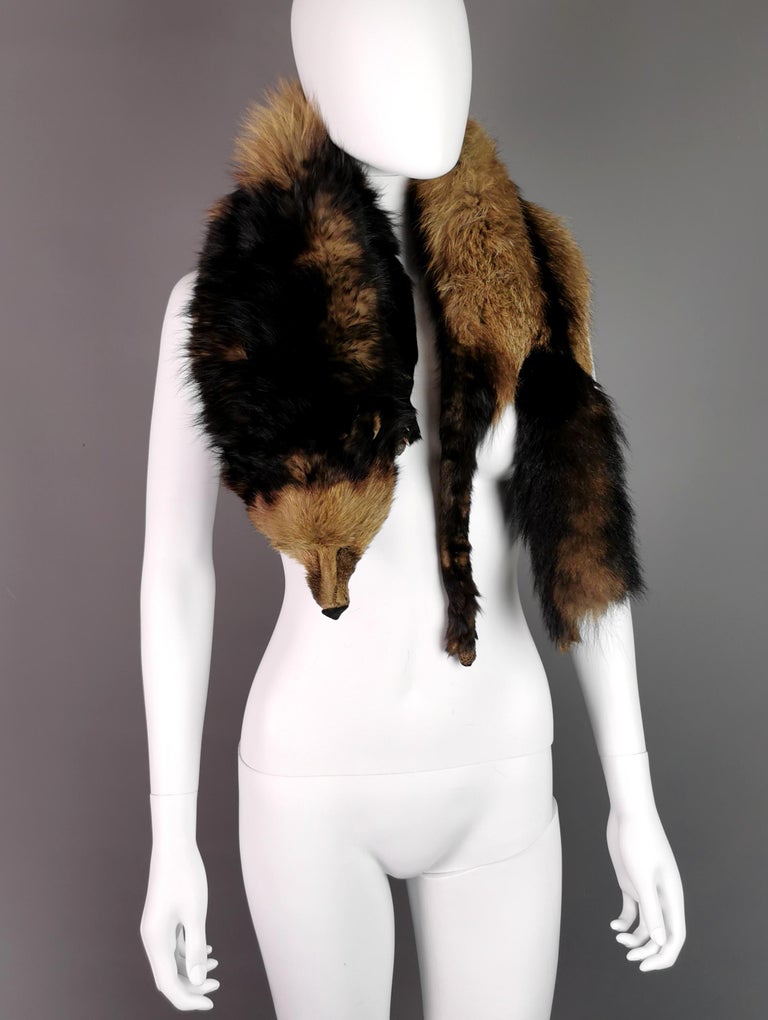 Vintage c1940s marten fur stole, Tippet For Sale at 1stDibs