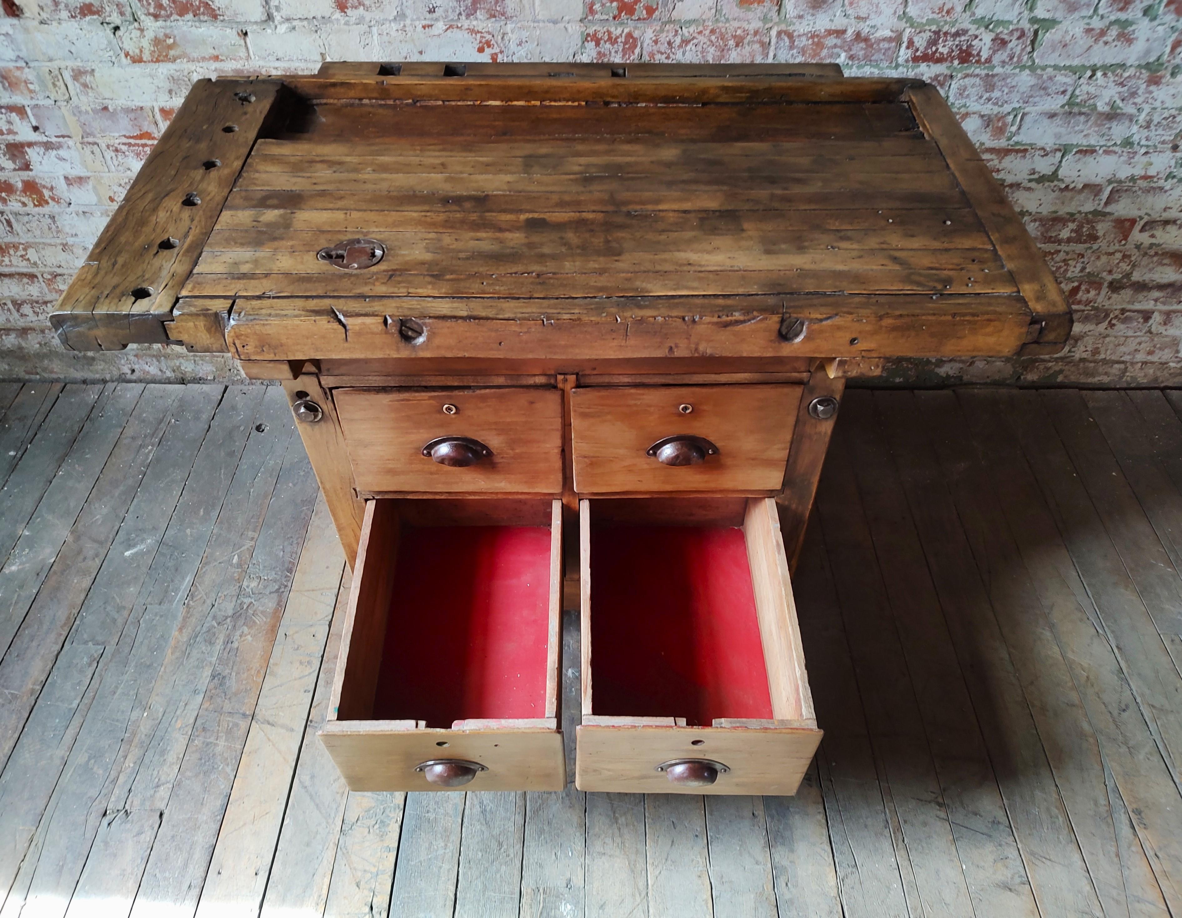 Vintage Cabinet Maker's Workbench For Sale at 1stDibs