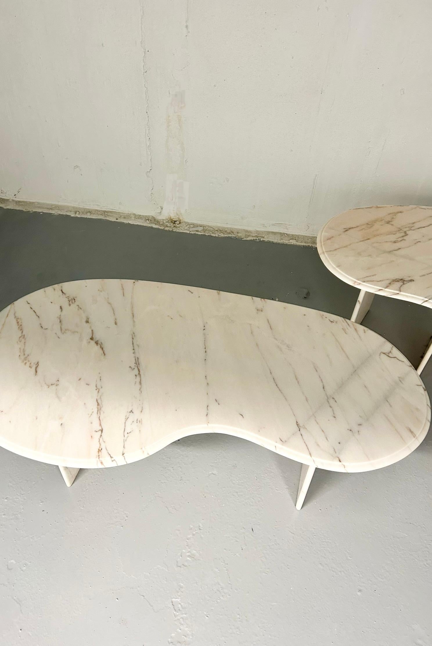 Vintage Calacatta Aurora Marble Coffee Table at 1stDibs