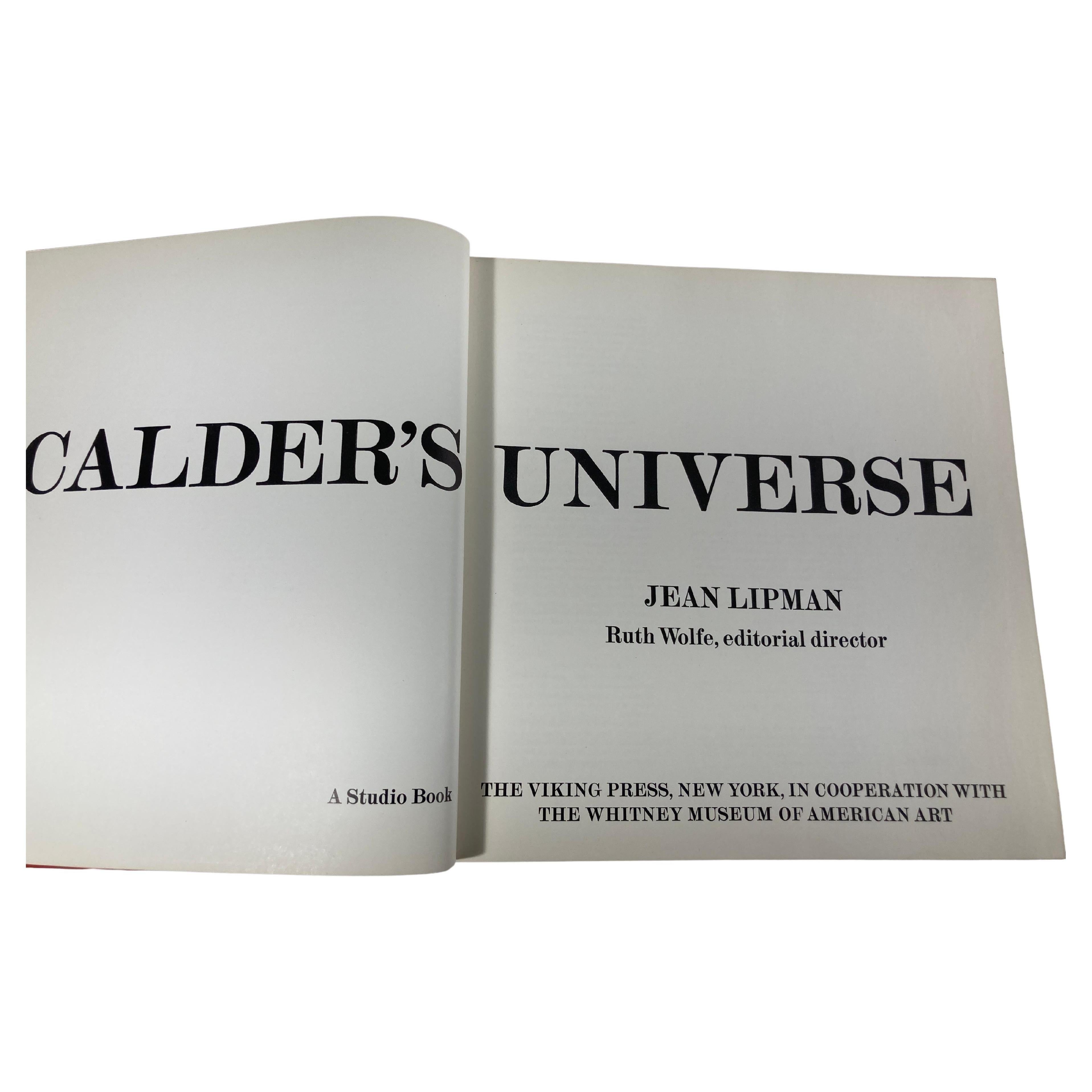 Vintage Calder's Universe by Jean Lipman Book 1st Ed 1976 at 1stDibs