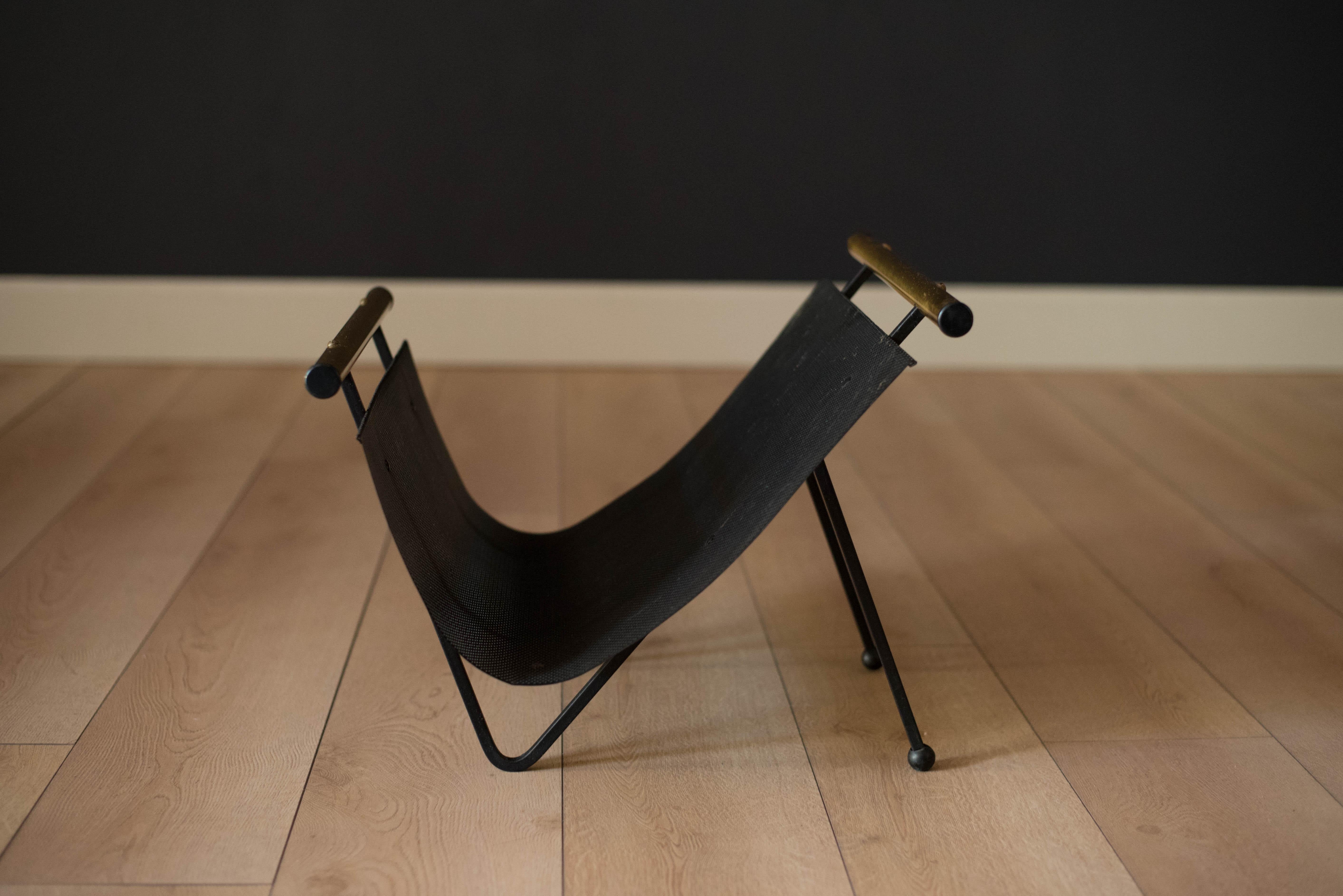 Vintage California Modern Fireplace Log Holder by Gene Tepper at 1stDibs